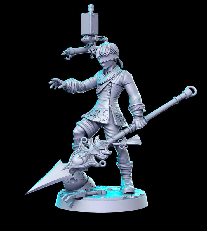 9S Classic JRPG 3D Printed Miniature – Kaiju Studios