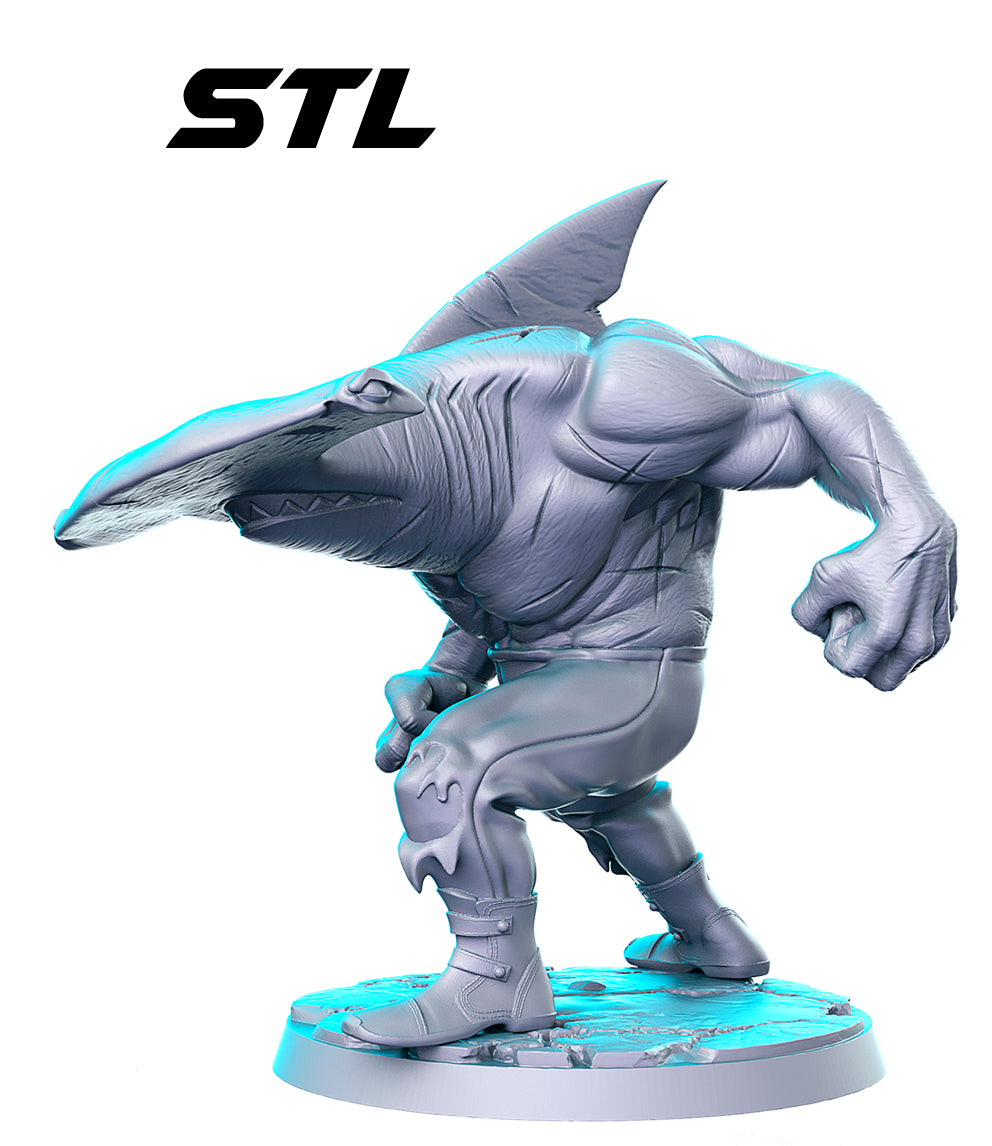 Hammer - Street Sharks Series 3D Printed Miniature – Kaiju Studios