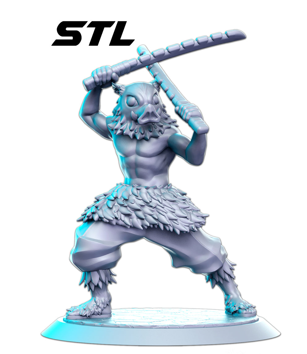 Inosuke Anime 3D Printed Miniature – Kaiju Studios