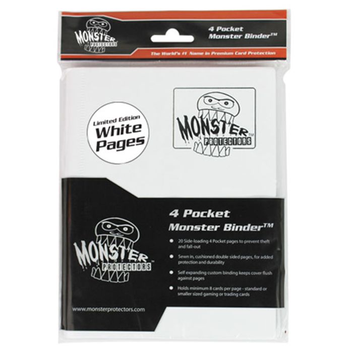 Monster Binder: 4 Pocket Matte Black with White pages – Kaiju Studios