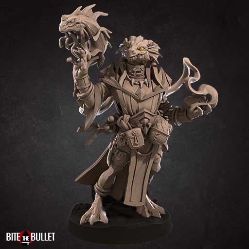 Dragonborn Wizard 3D Printed Miniature 32mm – Kaiju Studios