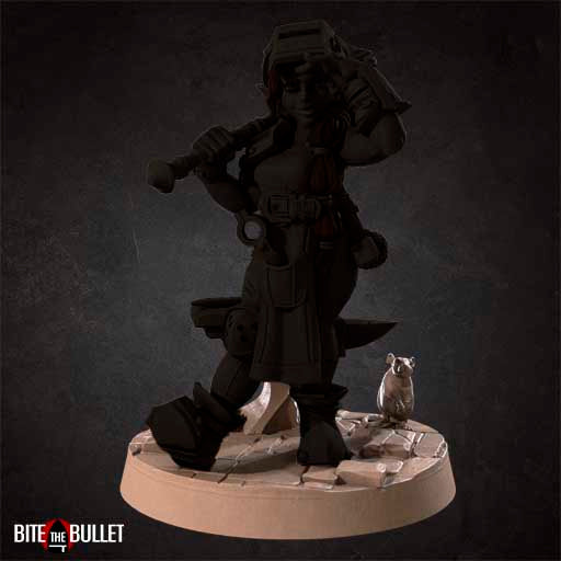 Helen, the Blacksmith Halfling 3D Printed Miniature 32mm – Kaiju Studios