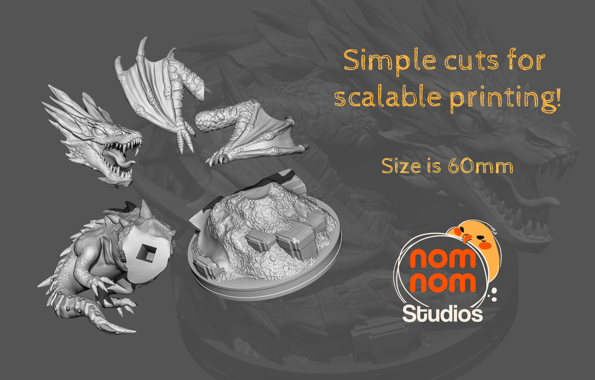 Chibi Smaug Statue Figure Unpainted Resin Statue 60mm – Kaiju Studios