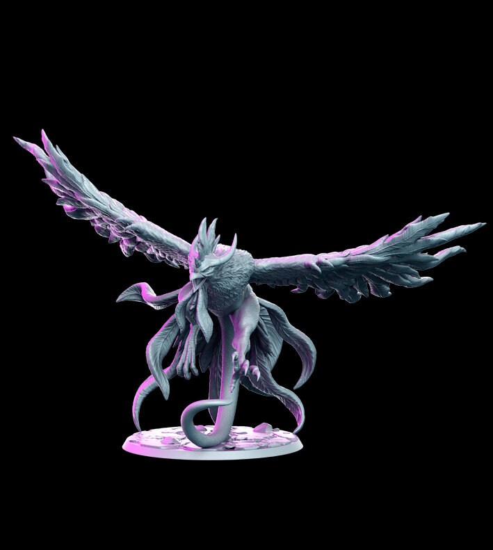 Cockatrice The Witcher 3D Printed Miniature 50mm Miniature, Warhammer ...