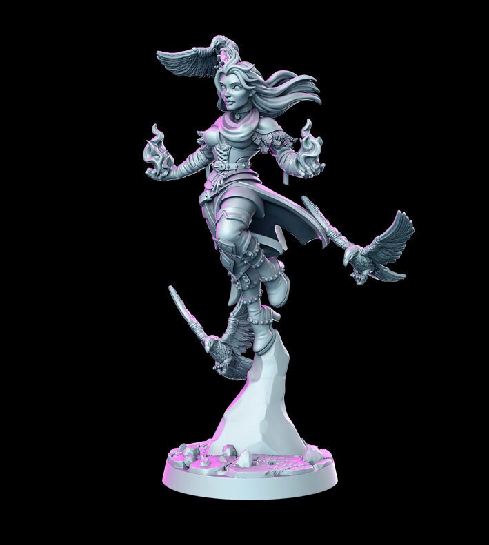 Genevieve The Witcher 3D Printed Miniature 32mm Miniature, Warhammer ...