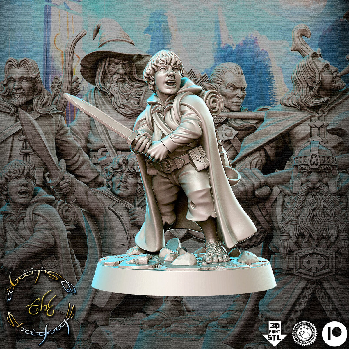 Samyi Hobbit LOTR 3D Printed Miniature 32mm Miniature, Warhammer, D&D ...