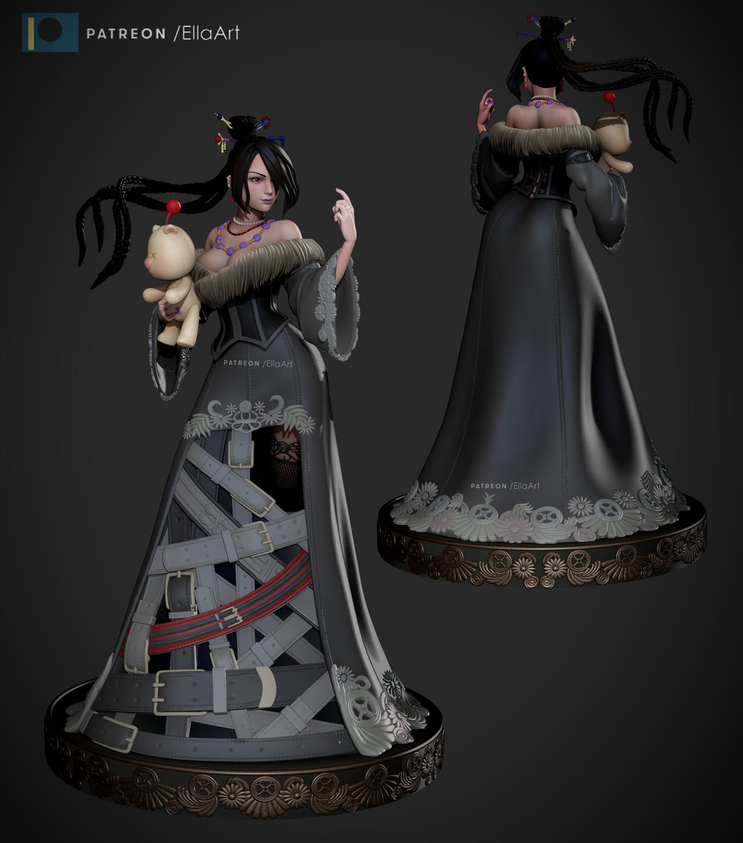 Lulu Final Fantasy X Statue Figure Unpainted Resin Statue Anime Girl F ...